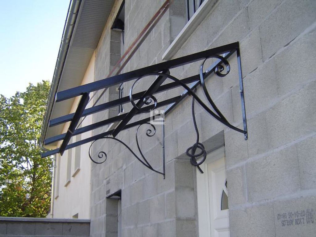 Fabricant Marquise avec volute, marquise en acier Lyon, Marquise auvent ...
